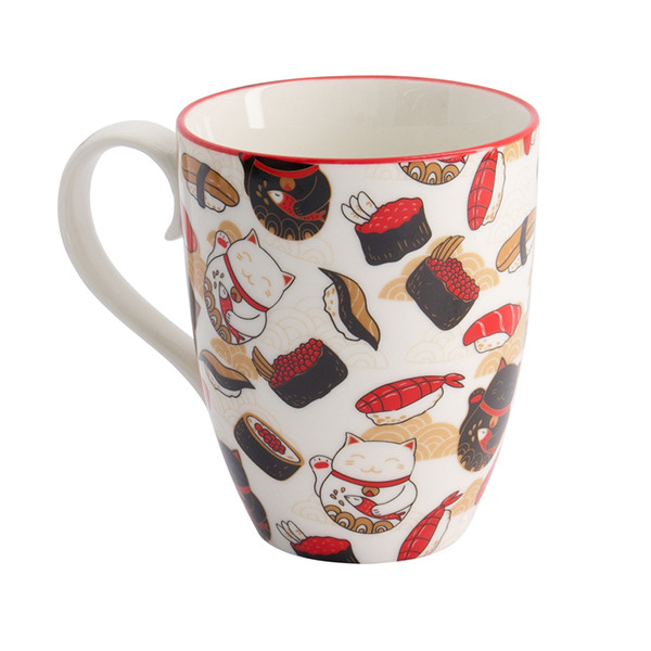 Kawaii Lucky Cat Sushi Mug 380ml - Tokyo Design Studio