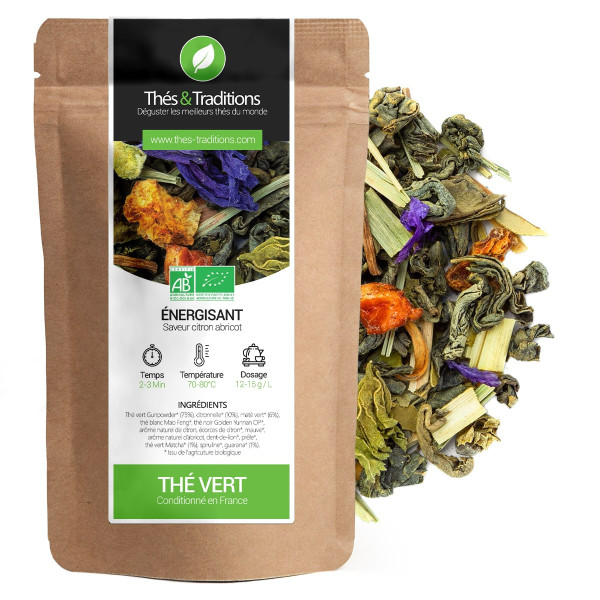 Energizing green tea | Matcha, mate and spirulina